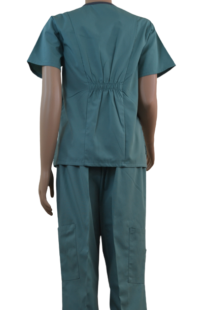 S201: Surgical green with grey trim – Janet Scrubs