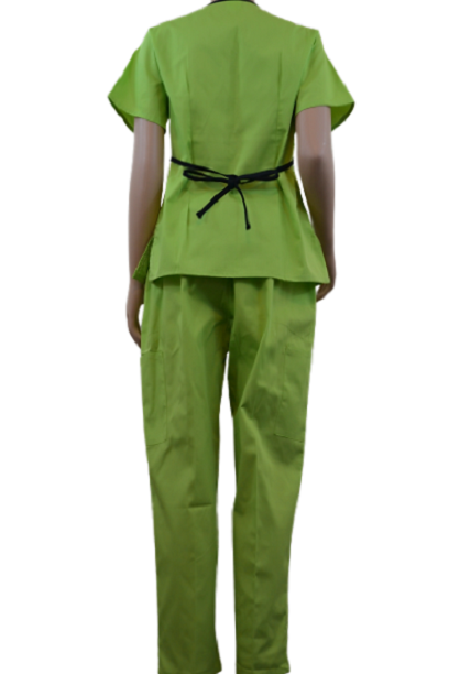 S201: Lime Green With Black Trim – Janet Scrubs