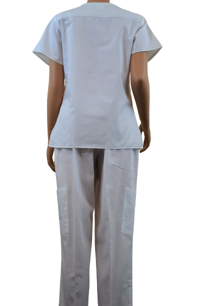 S301: White With Black Stitches – Janet Scrubs