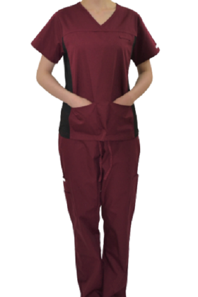 S101: Burgundy Set – Janet Scrubs